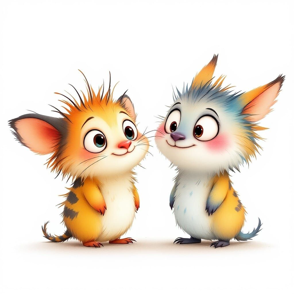 Whimsical 3D Creatures in a Fantastical World - AI Art