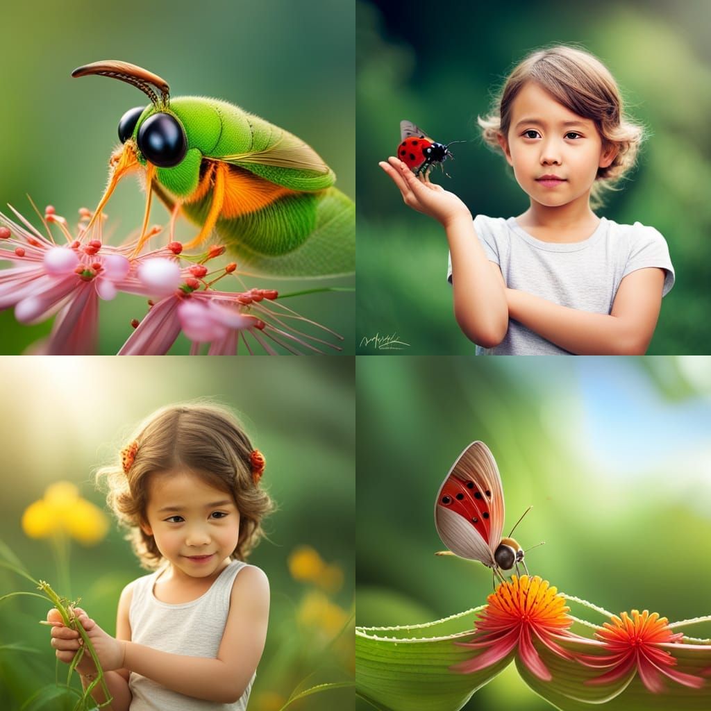 un insecto adorable y amigable que todos podamos apreciar! Piensa en mariquitas, mariposas ...