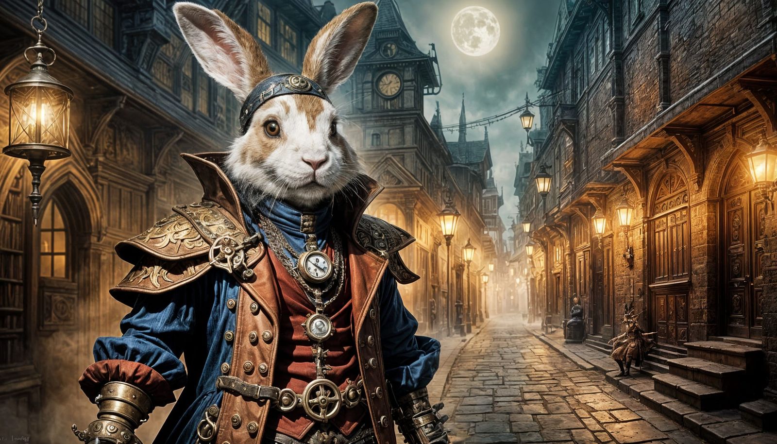 Bunny😳 - Steampunk Pirate Jester Rabbit in 14th Century Reg...