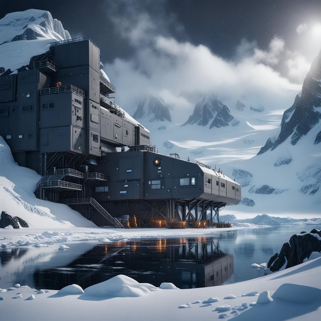 Winter base - AI Generated Artwork - NightCafe Creator