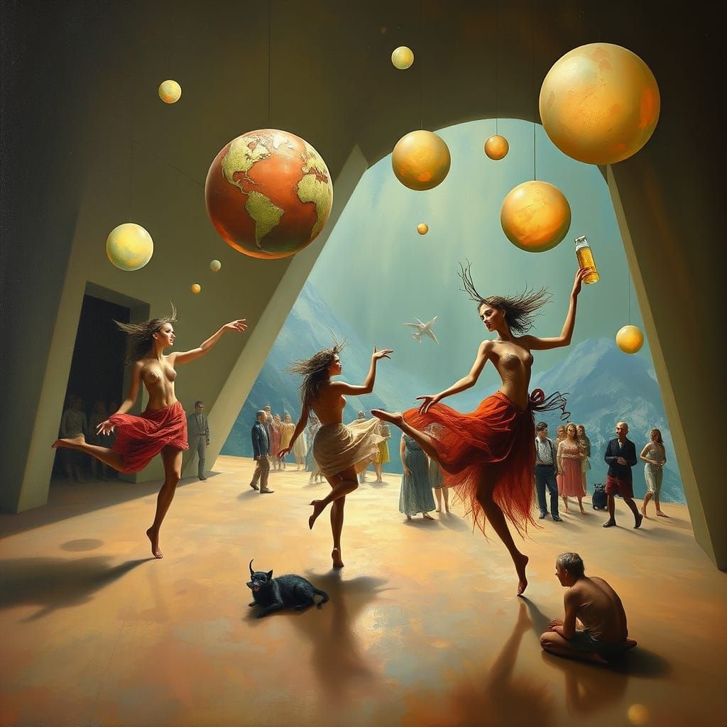 ball-room dancing - Surrealist Ballroom Dance with Acrobat H...