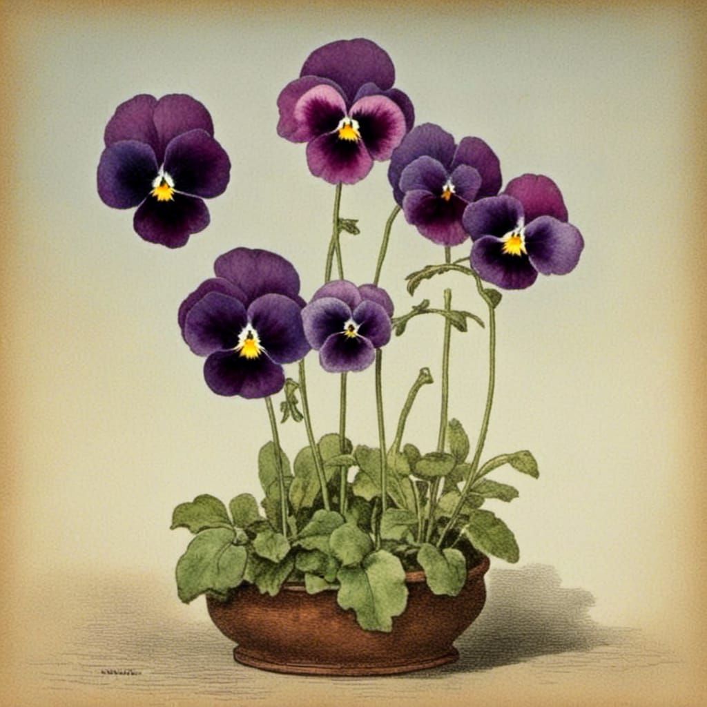Just Pansies - AI Generated Artwork - NightCafe Creator