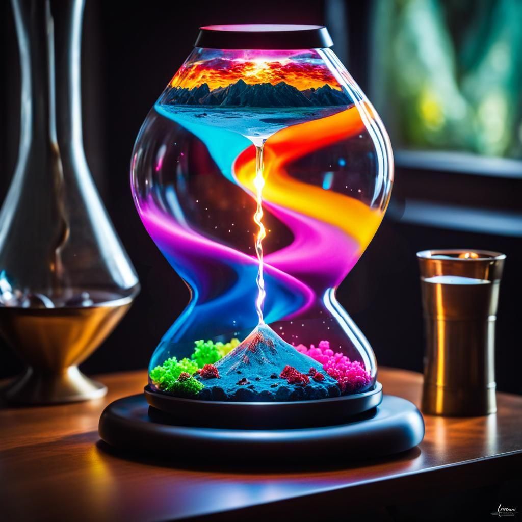 Lava hourglass - AI Generated Artwork - NightCafe Creator