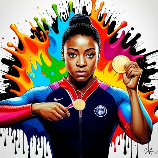 Simone Biles - AI Generated Artwork - NightCafe Creator