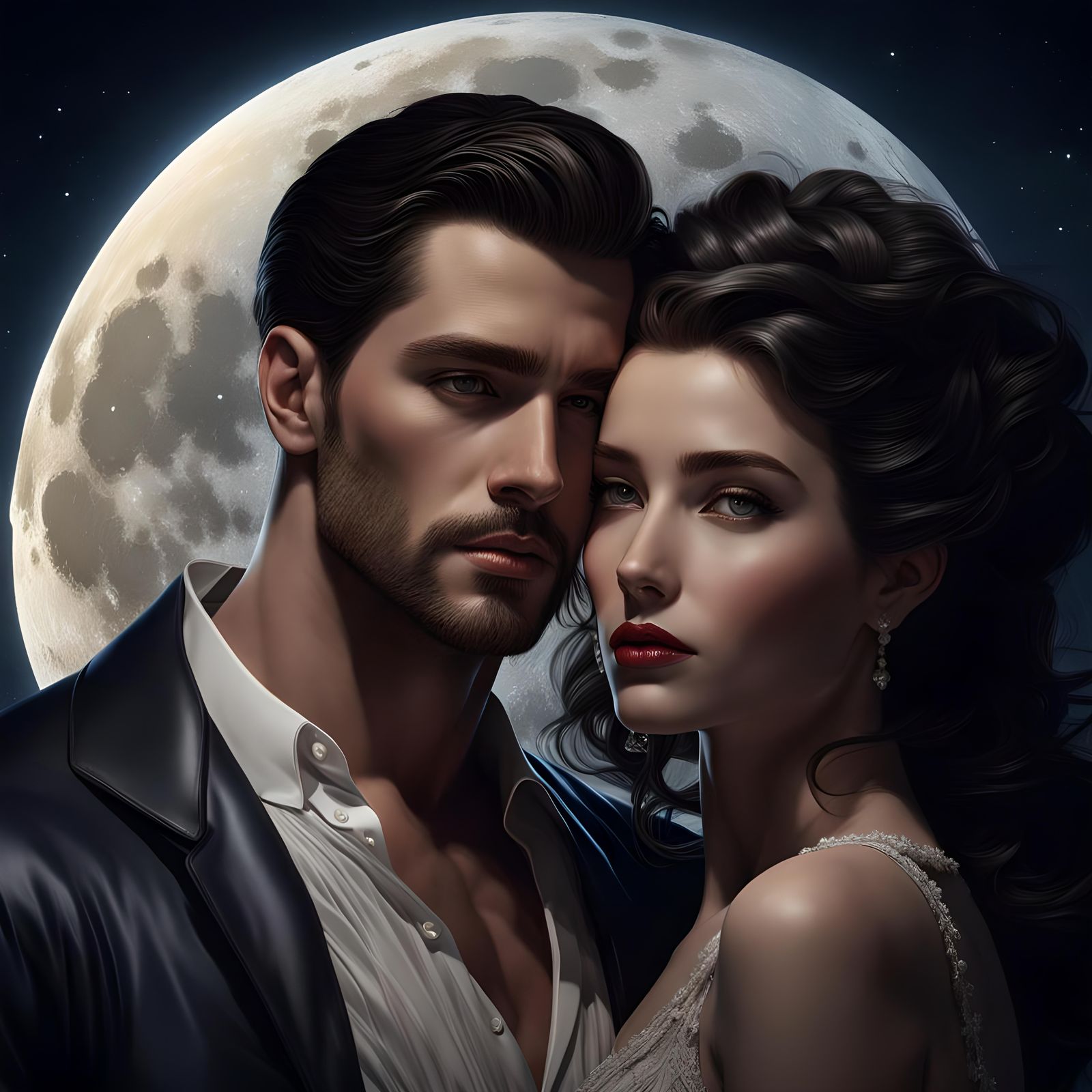 Romantic Moonlit Portrait - Romantic Moonlit Portrait