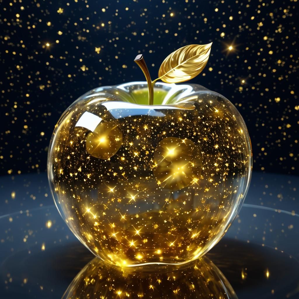 A cosmic golden apple #2 - AI Generated Artwork - NightCafe Creator