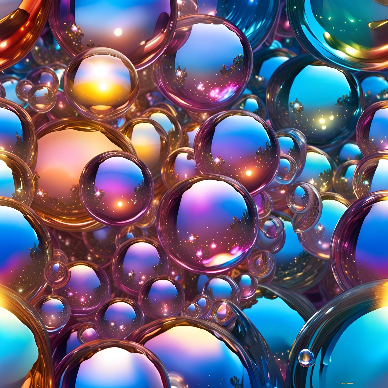 Orbs, bubbles and prisms in sunlight - AI Generated Artwork - NightCafe ...