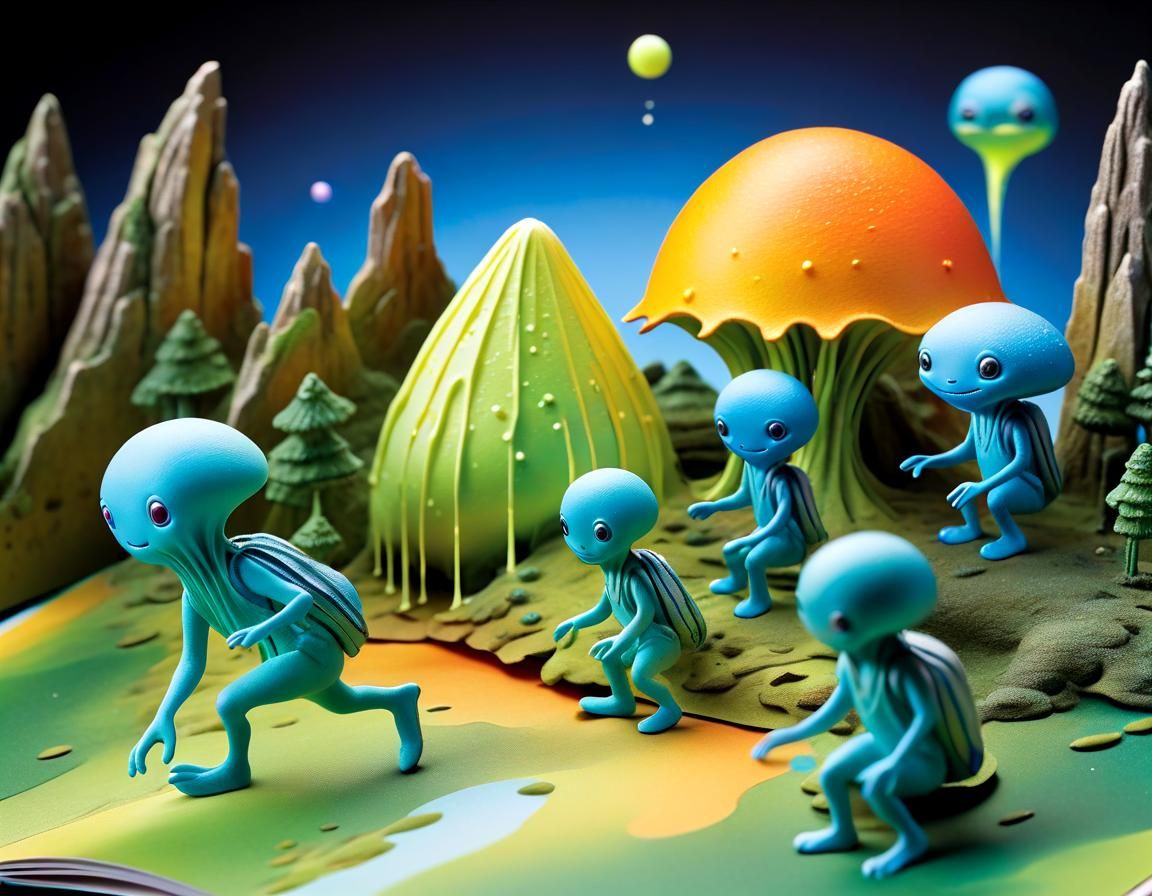 alien village miniature - AI Generated Artwork - NightCafe Creator