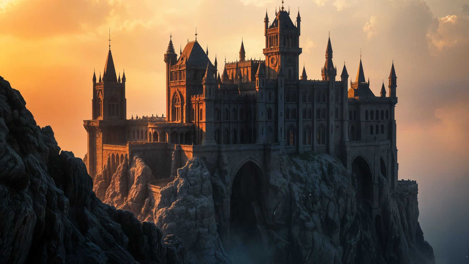 Casterly Rock Reimagined - Surreal Cinematic Castle on Cliff...