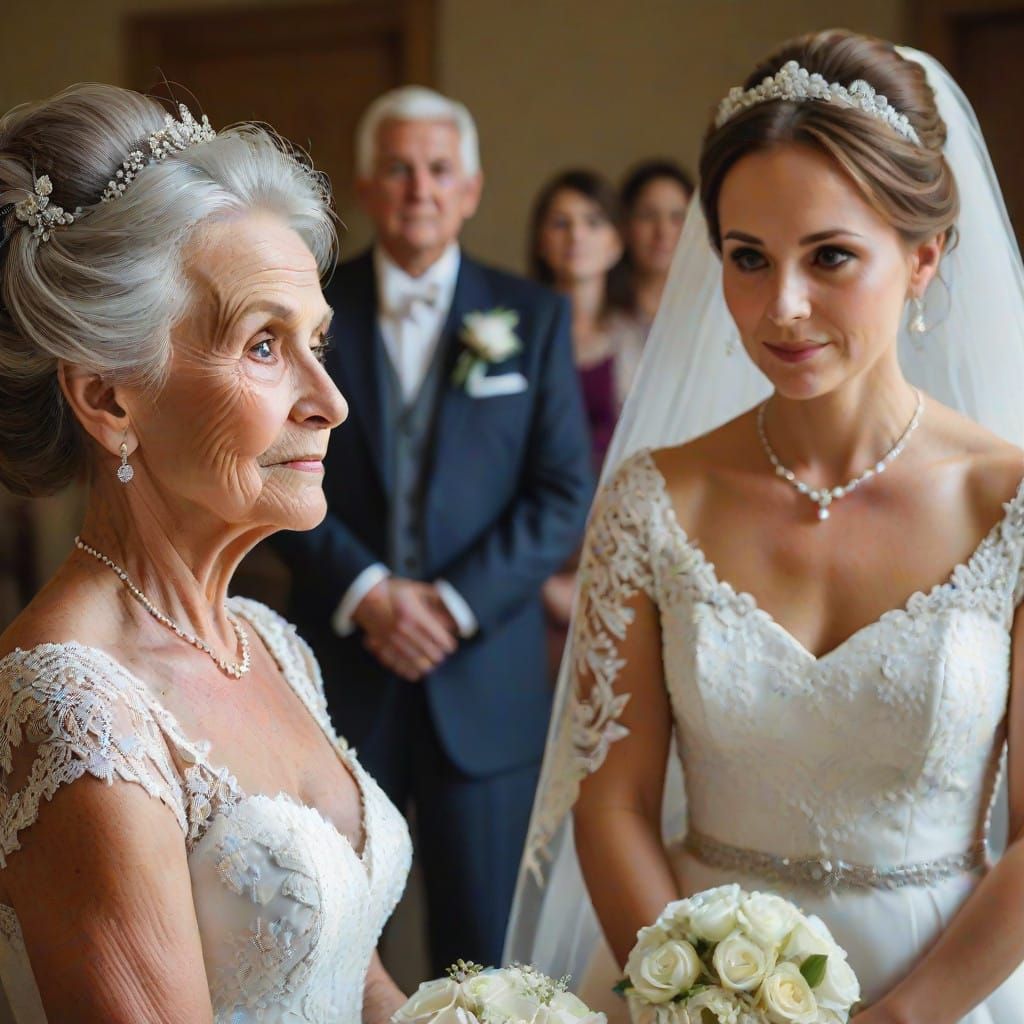 Mother Sees Daughter Get Married - AI Art