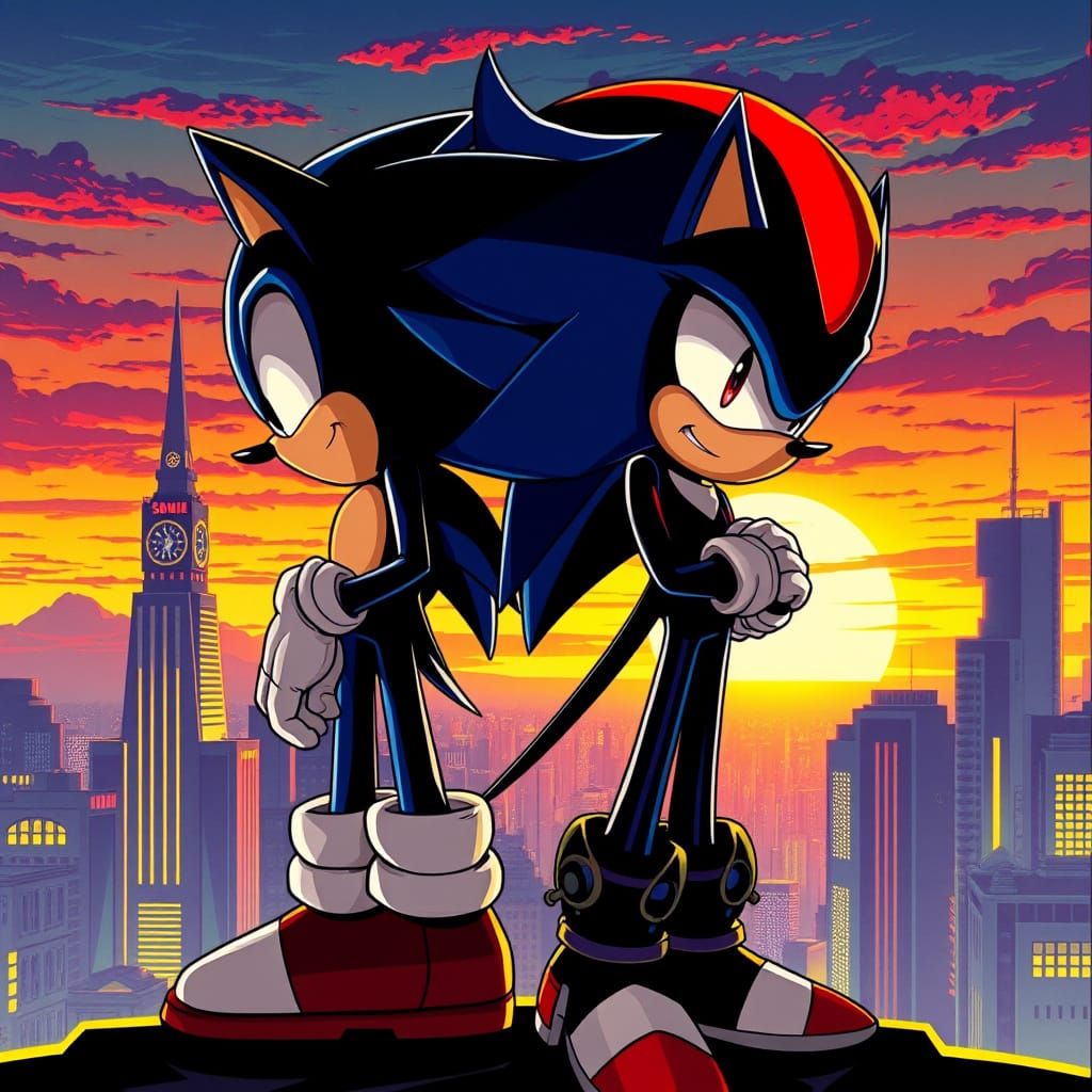 Sonic X Shadow Generations - Futuristic Duo Stand Tall Amid...