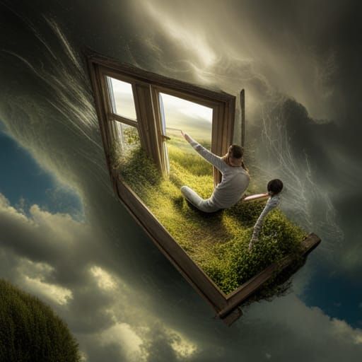 "Window Frames in the Sky" : erik johansson - AI Generated Artwork - NightCafe Creator