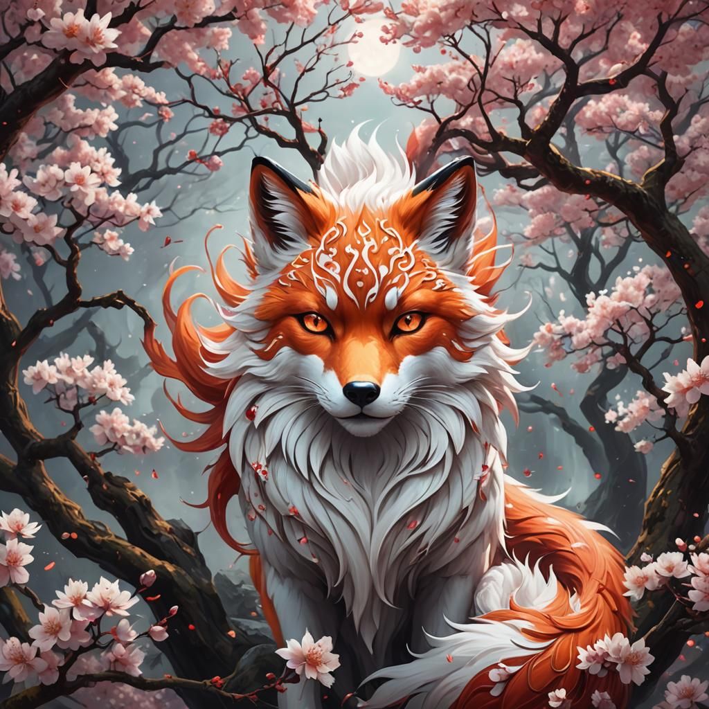 Kitsune Fox Spirit - AI Generated Artwork - NightCafe Creator