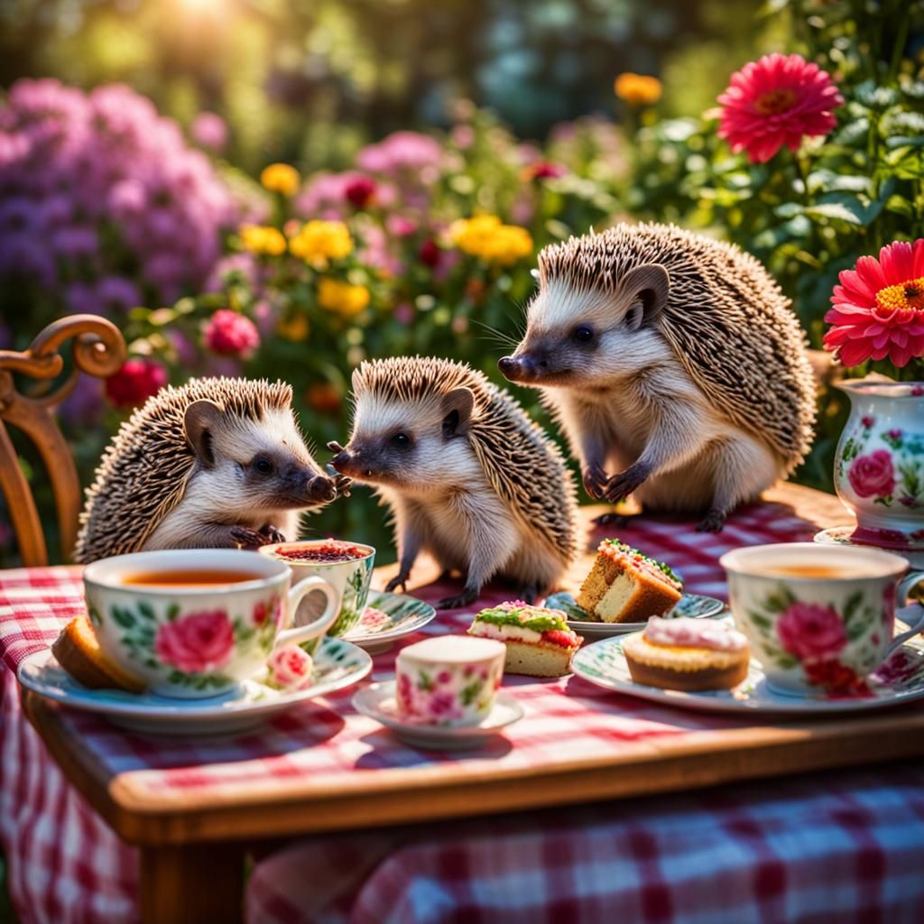 Enjoying afternoon tea - AI Generated Artwork - NightCafe Creator