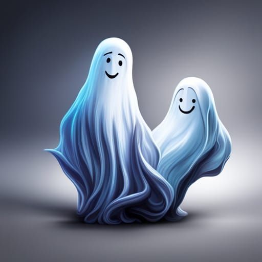 Cute Ghosts - AI Generated Artwork - NightCafe Creator