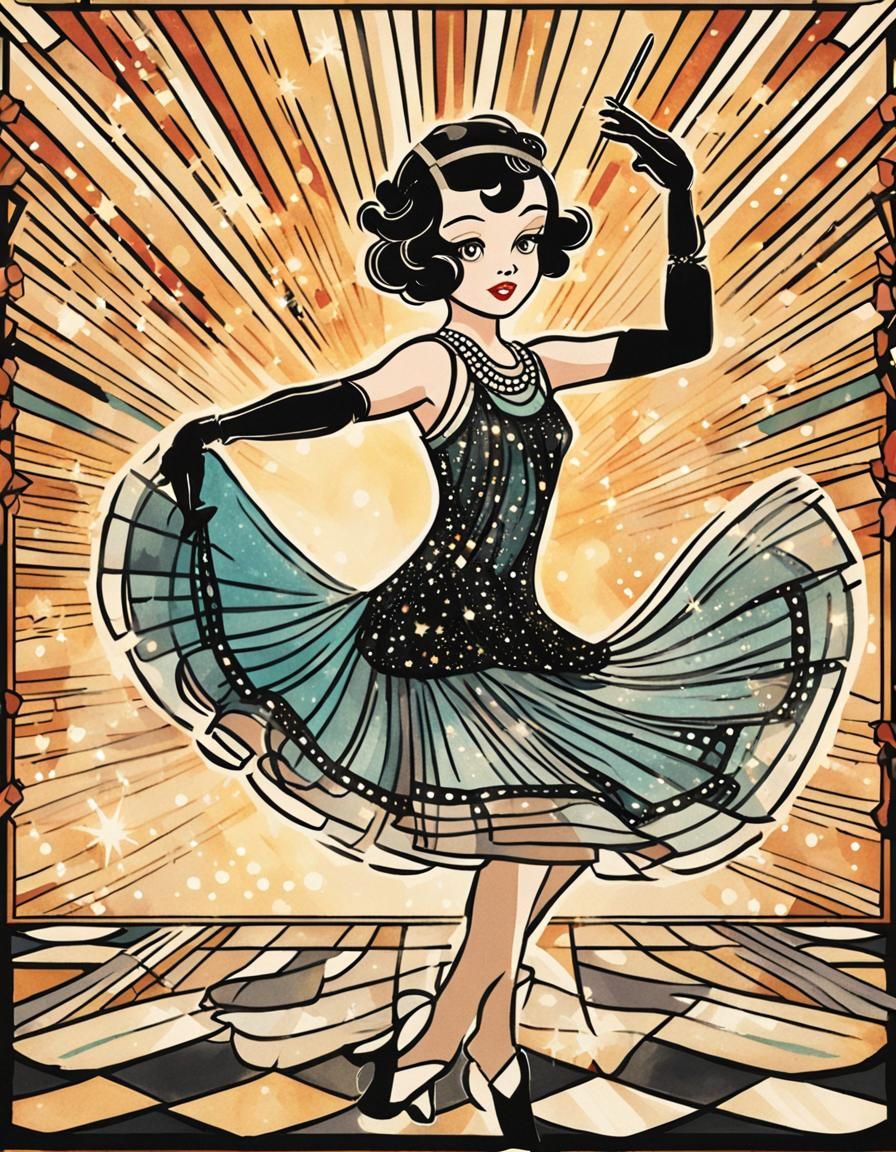 Betty Boop 2 - Vintage Betty Boop Dances on 1920s Stage in A...