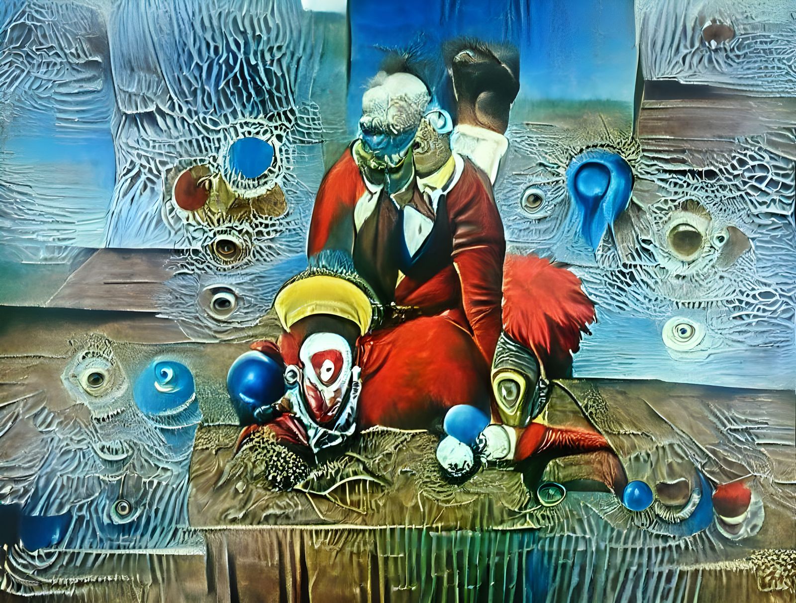 Surreal Clowns Confront Inner Turmoil in Detailed ... - AI Art