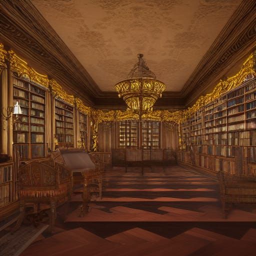 The Princess' Library - AI Generated Artwork - NightCafe Creator