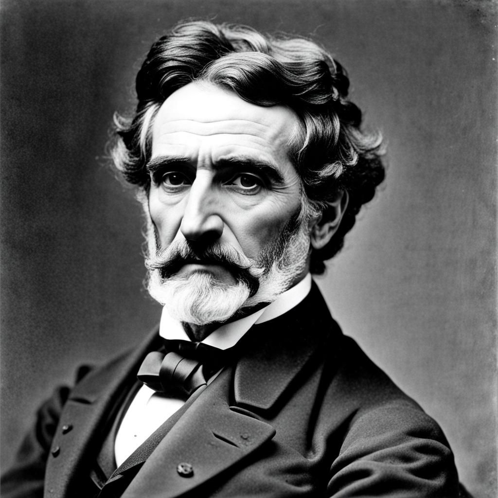 Portrait of Giuseppe Verdi, 1851 - AI Generated Artwork - NightCafe Creator