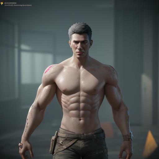 Muscle man - AI Generated Artwork - NightCafe Creator