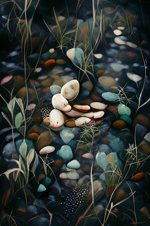 Patchwork Riverbed P02F - AI Generated Artwork - NightCafe Creator