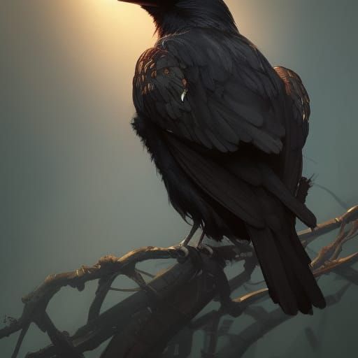 the crow - AI Generated Artwork - NightCafe Creator
