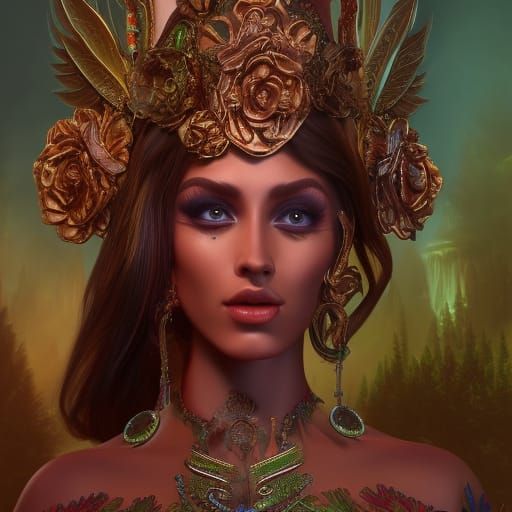 beautiful Cannabis woman goddess - AI Generated Artwork - NightCafe Creator