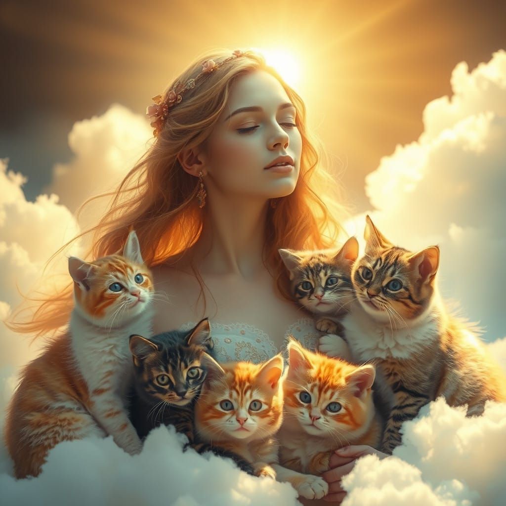 Goddess of the cats - Goddess of Whimsy and Feline Wonder