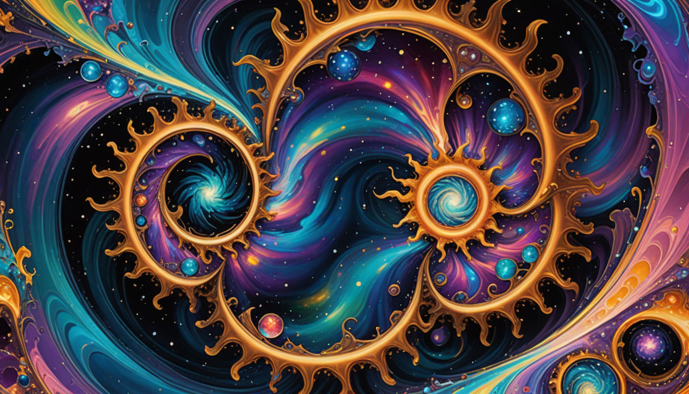 Surreal Cosmic Star Clusters in Iridescent Hues - AI Art