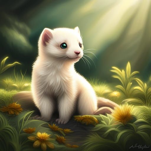 The adorable baby ferret - AI Generated Artwork - NightCafe Creator