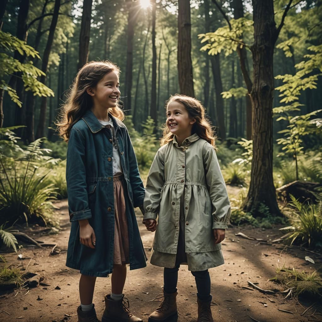 Sister bonding - AI Generated Artwork - NightCafe Creator