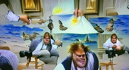 Chris Farley doing something Hilarious surrealism - AI Generated ...