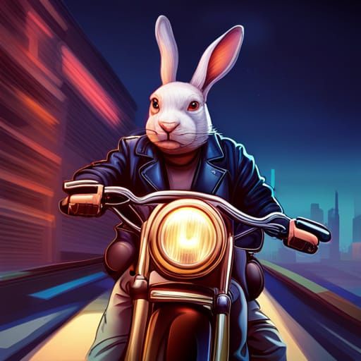 City rabbit - AI Generated Artwork - NightCafe Creator
