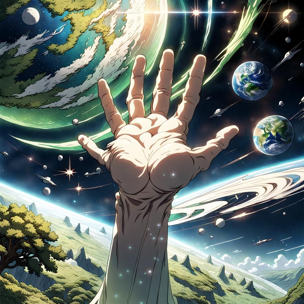 Cosmic Hand - AI Generated Artwork - NightCafe Creator