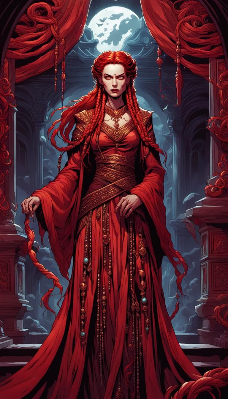 The red lady - AI Generated Artwork - NightCafe Creator