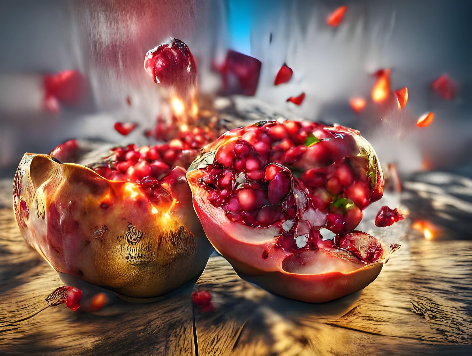 Exploding Pomegranates : r/nightcafe