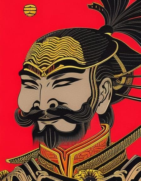 ⛩ Samurai With Mustache ⛩ - AI Generated Artwork - NightCafe Creator