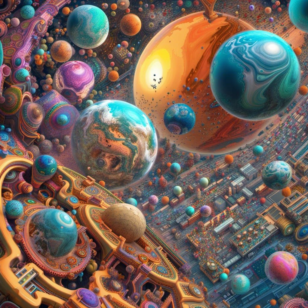 Digital multiverse - AI Generated Artwork - NightCafe Creator