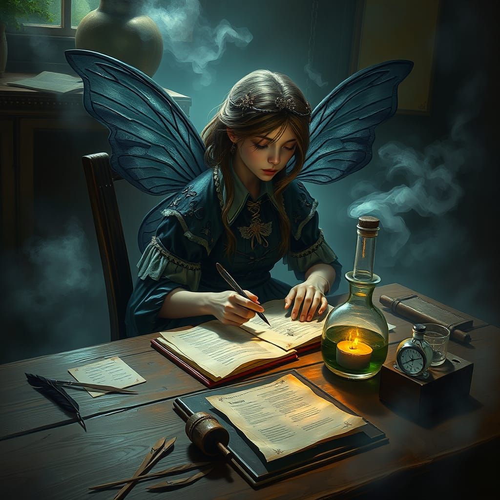 The late night work must be done - Mysterious Fairy Alchemis...