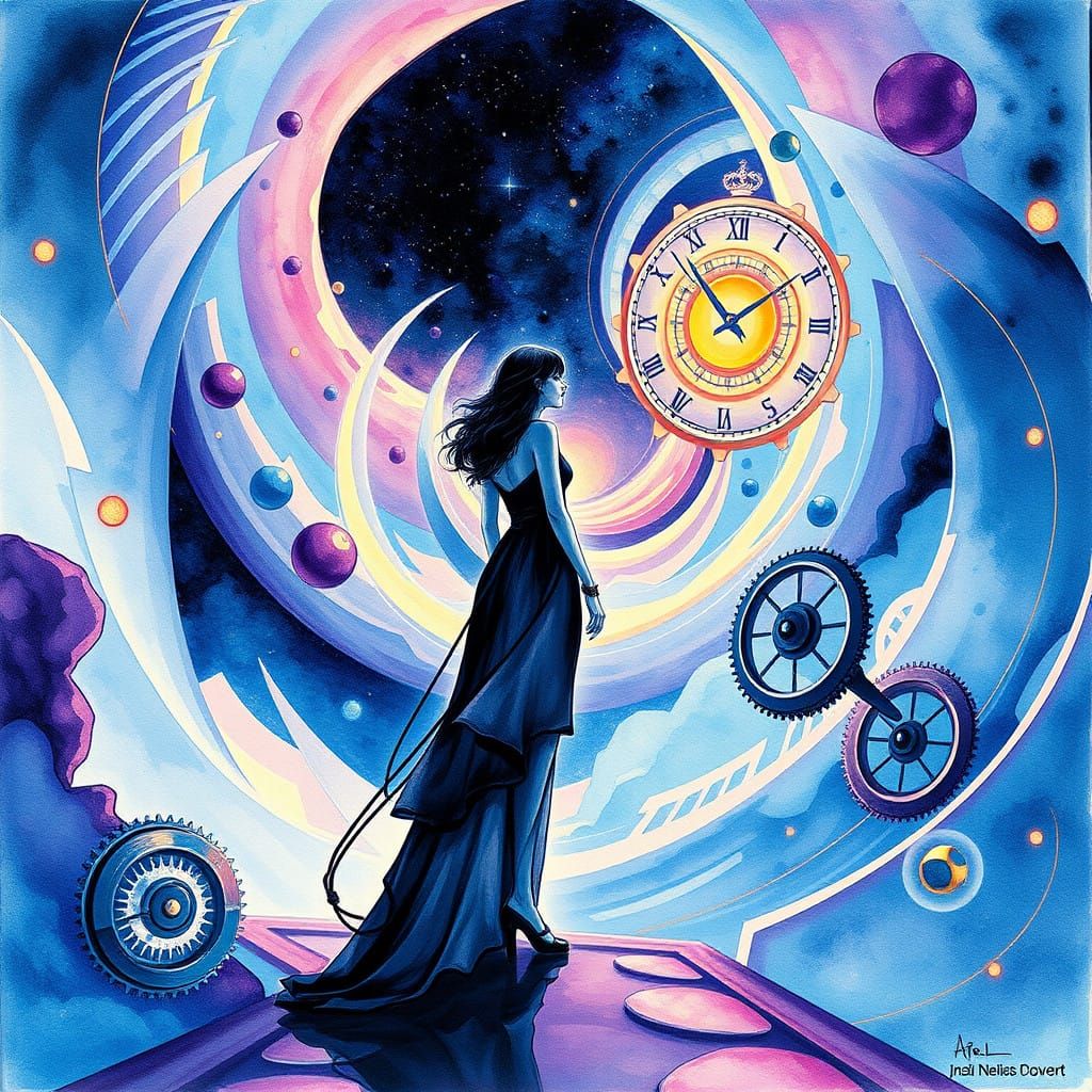 Surrealist Timeless Convergence in Dreamlike Geome... - AI Art