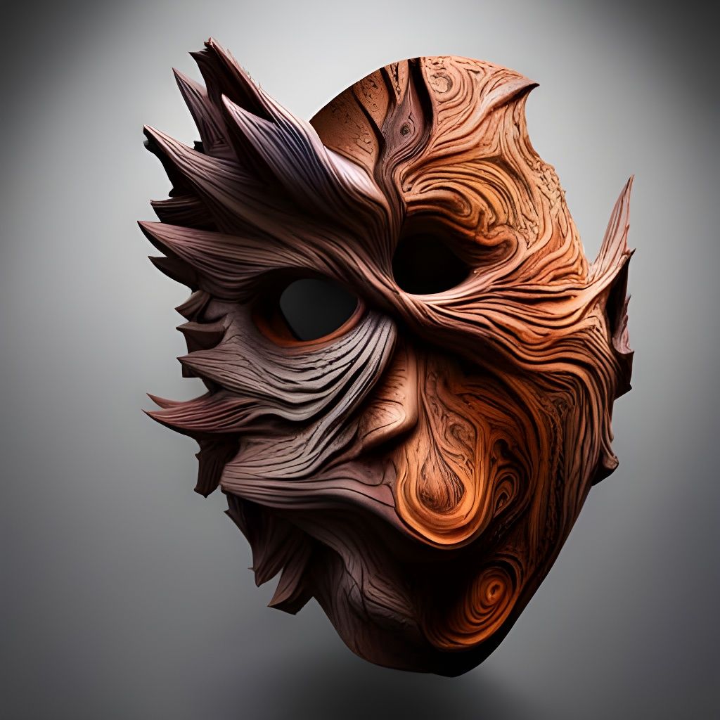 Tree bark mask - AI Generated Artwork - NightCafe Creator
