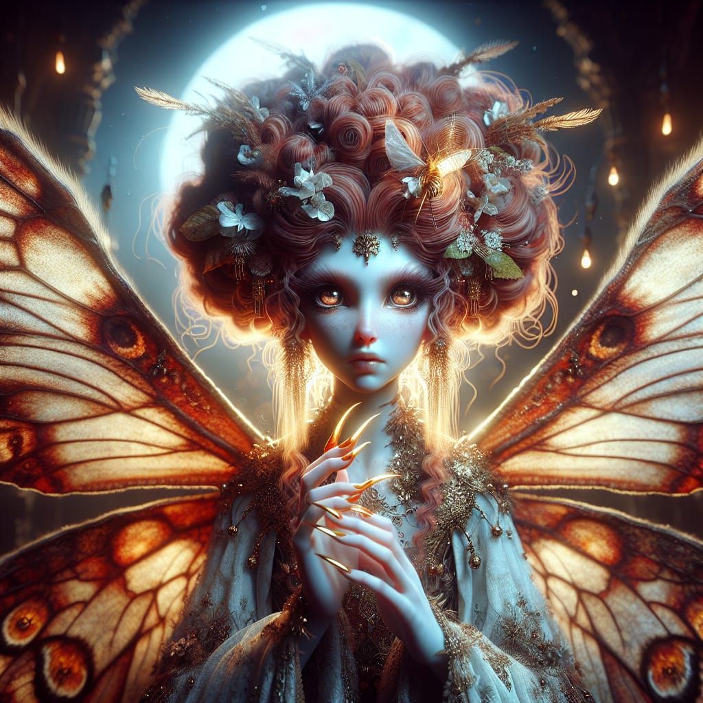 Moth Fairy - AI Generated Artwork - NightCafe Creator