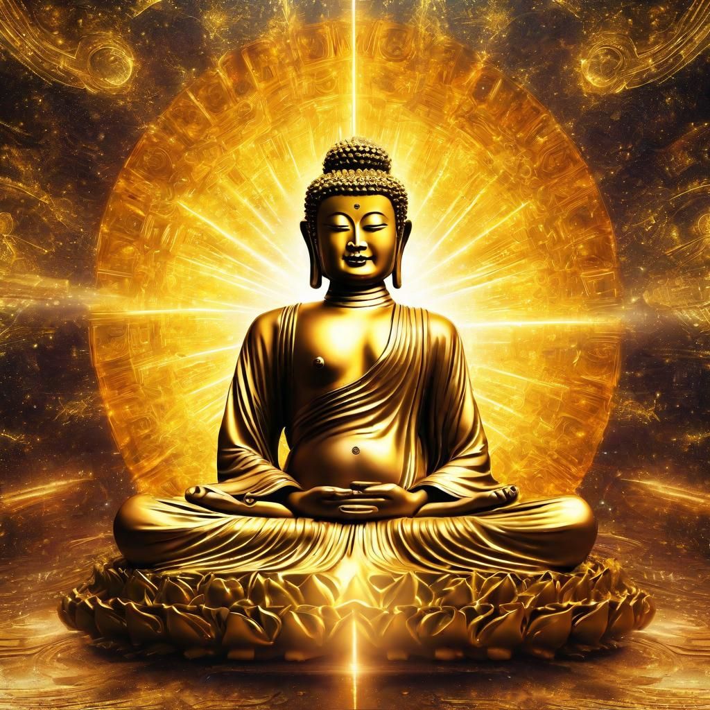the golden Buddha – 8k resolution holographic astral cosmic ...