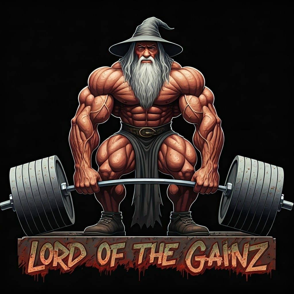swole gandalf lord of the gainz - Gandalf Unleashes Epic Str...