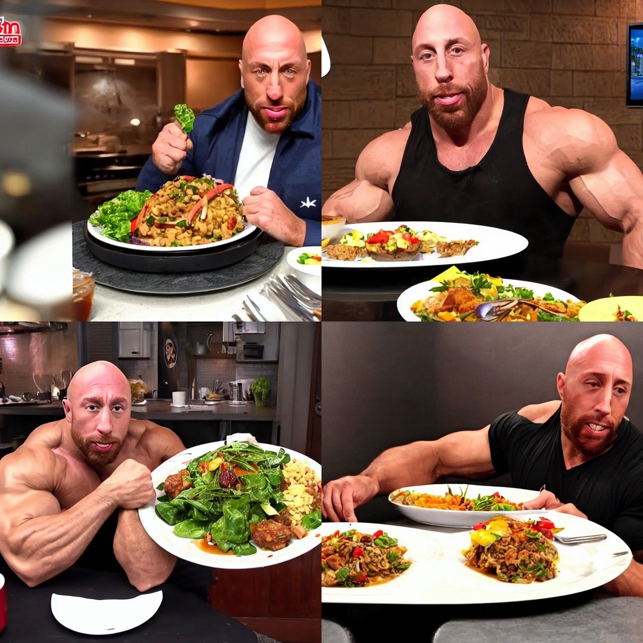 Ryback is dining on a delicious plate of vegan ryback while doing a ...