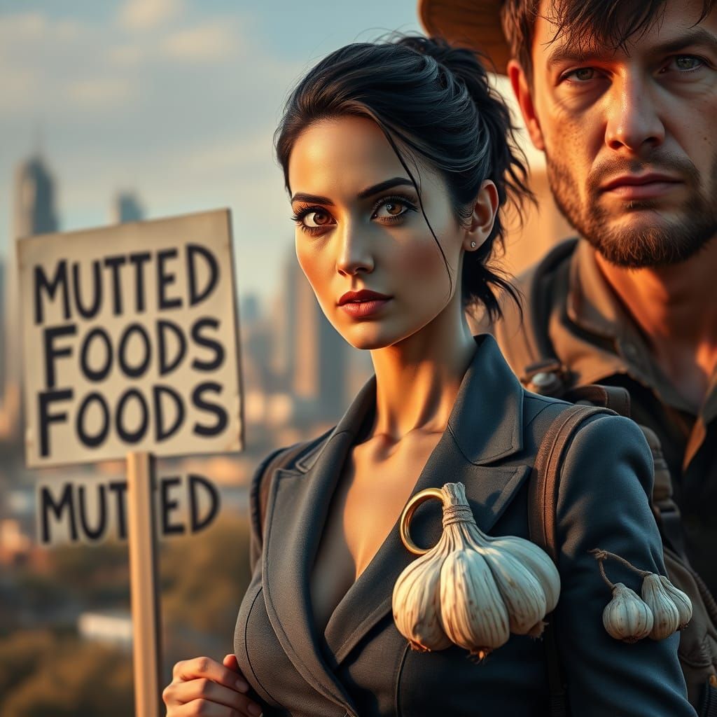 Protestor Against Mutated Foods Confronts Uncertai... - AI Art