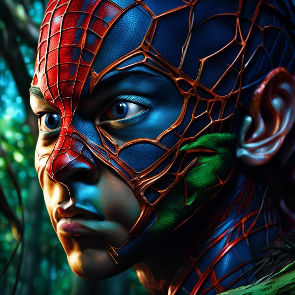 character "kiri" in the movie avatar and spider man in the forest ...