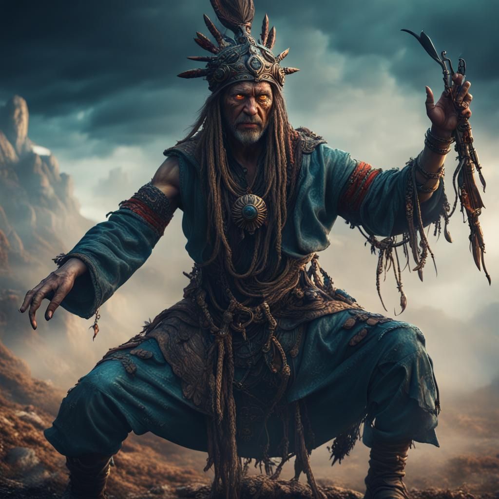 A mysterious Shaman - AI Generated Artwork - NightCafe Creator
