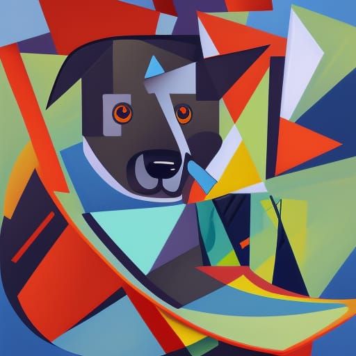 Potraits of dogs in Cubist Version - AI Generated Artwork - NightCafe ...