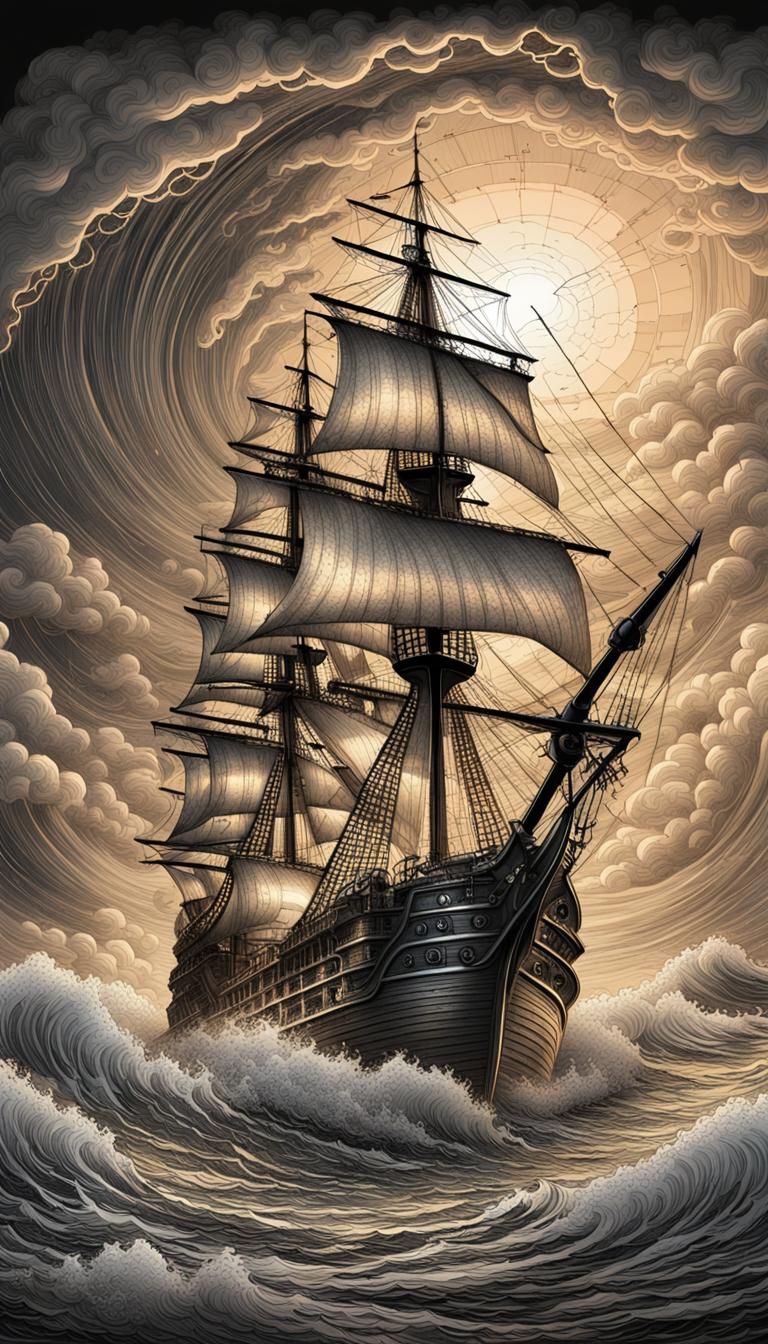 Sunset Storm V - AI Generated Artwork - NightCafe Creator